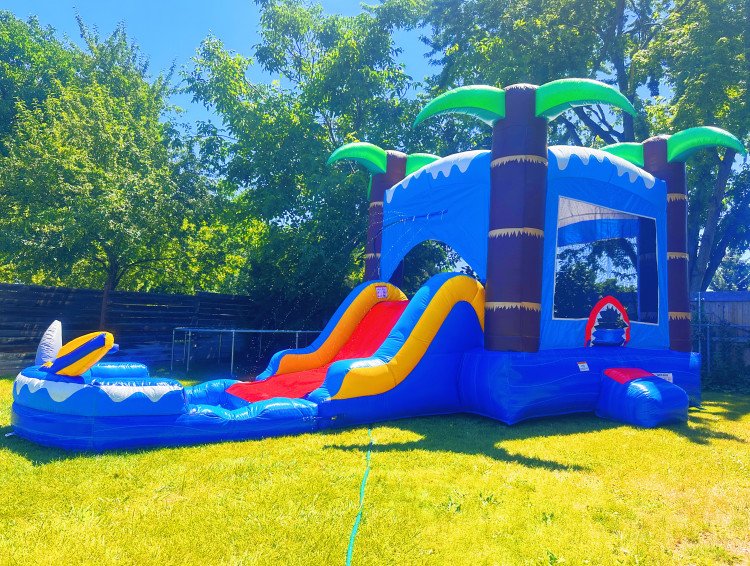 Tropical Shark Island - Bounce House Boise